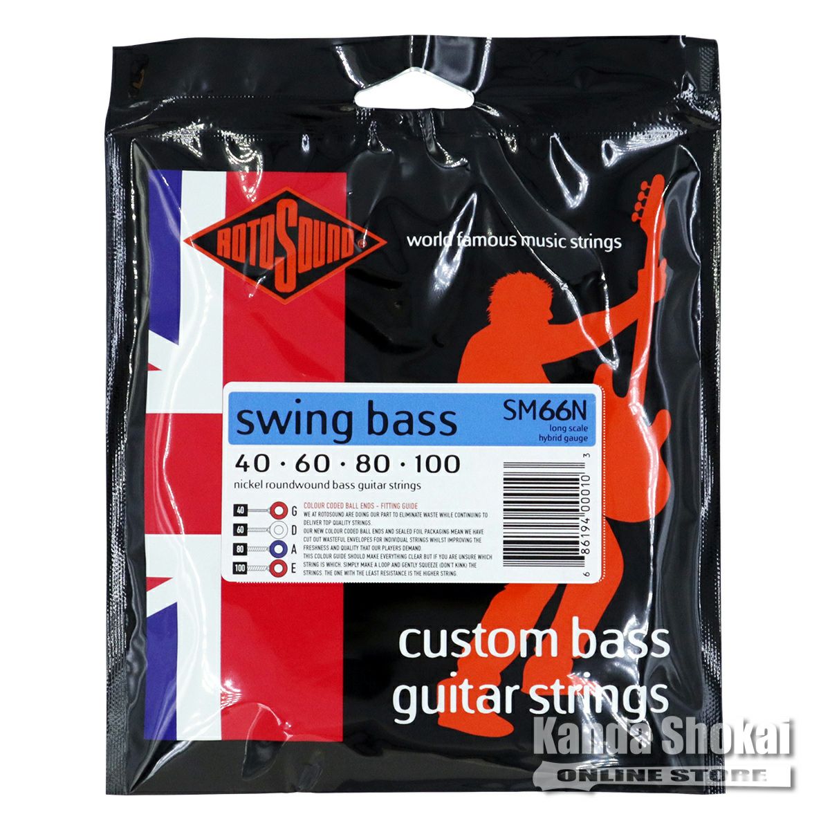Rotosound ( ロトサウンド ) Swing Bass 66 Hybrid Nickel Roundwound, SM66N ...